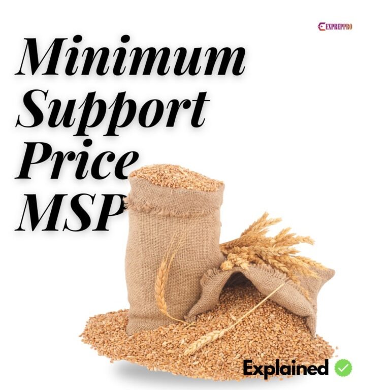 MSP or MINIMUM SUPPORT PRICE IN AGRICULTURE. UPSC Economics